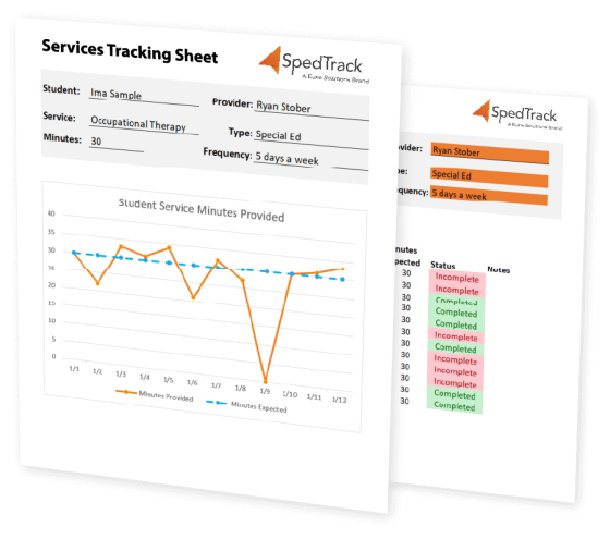 Free IEP service Minute Tracking Sheet - SpedTrack